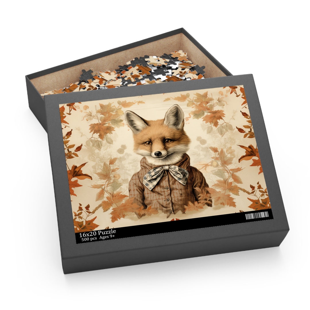 Vintage Fox Jigsaw Puzzle Thanksgiving Gift Fox Lover Gift - Etsy