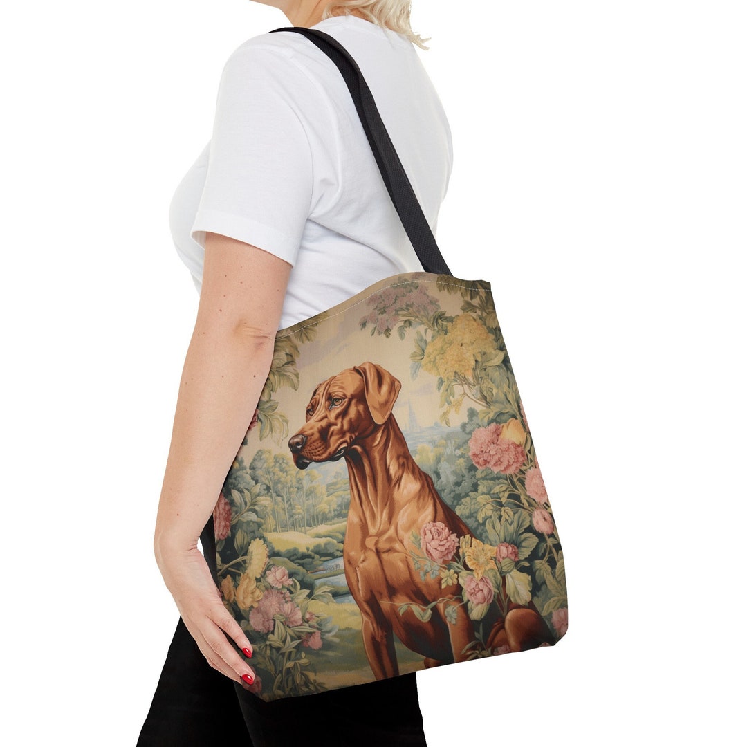 Rhodesian Ridgeback Floral Garden Tote Bag, Elegant Dog Lover Gift ...