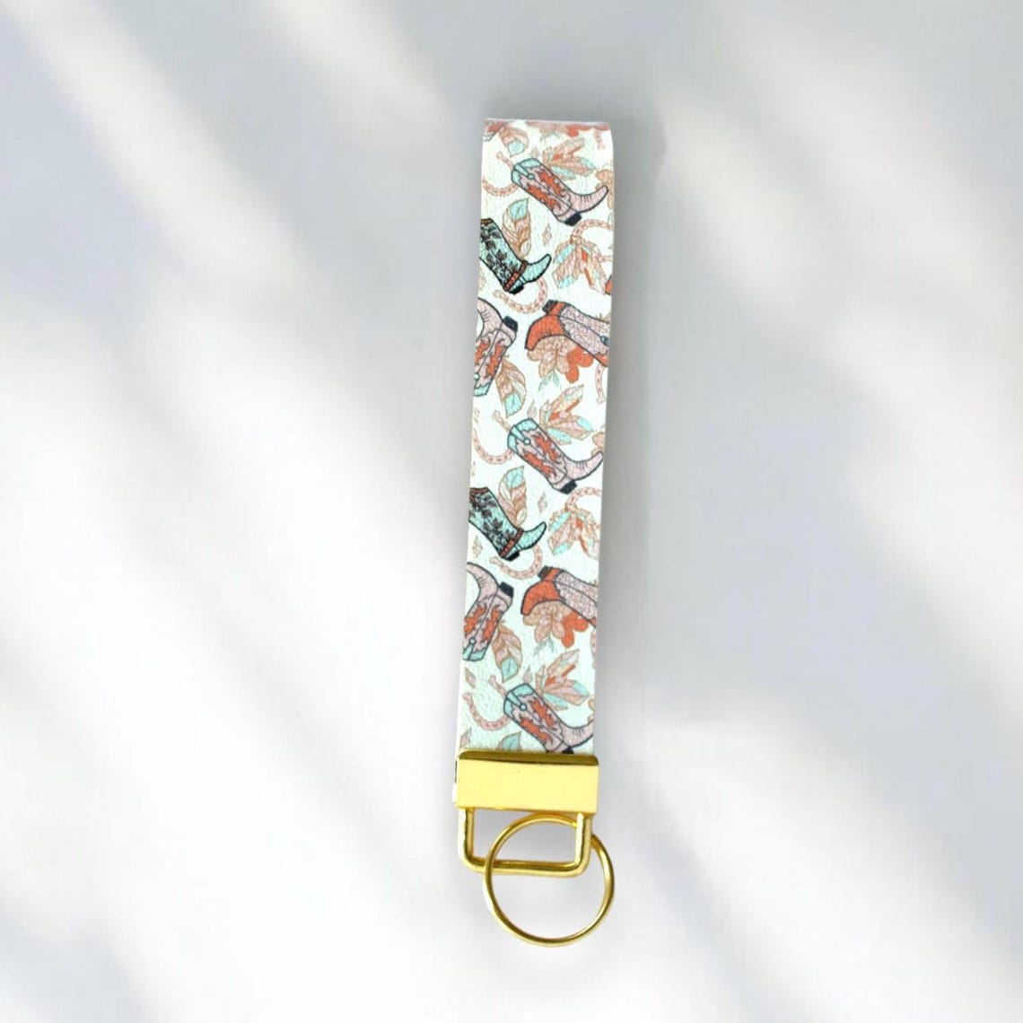 Coastal Cowgirl Wristlet | Cowgirl Boots Keychain Country Girl Keychain ...