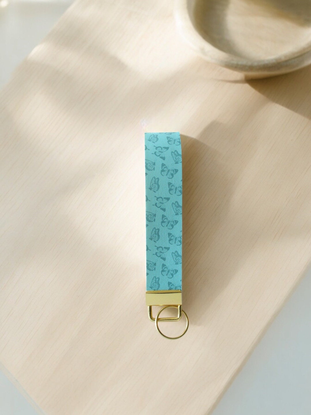 Summer Breeze Wristlet Keychain Bohemian Aesthetic Blue Key Card Car ...