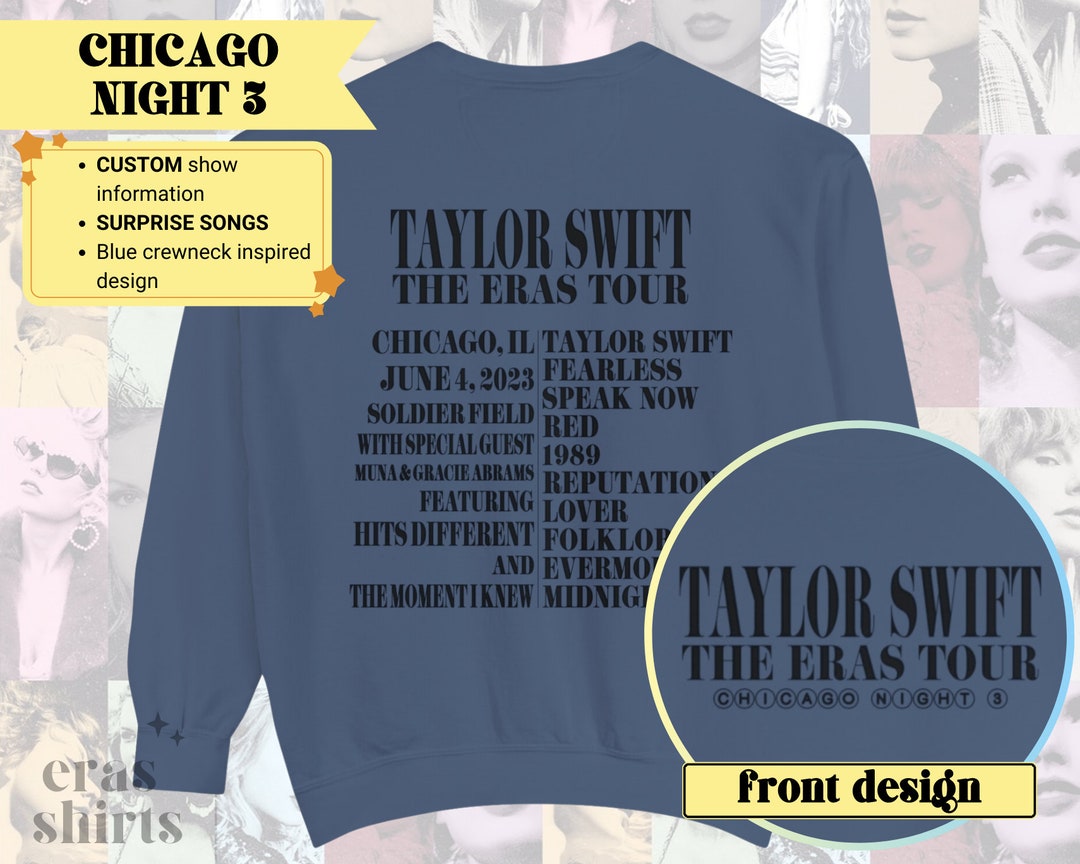 Chicago Night 3 Taylor Swift Eras Tour Illinois Custom Swiftie Merch ...