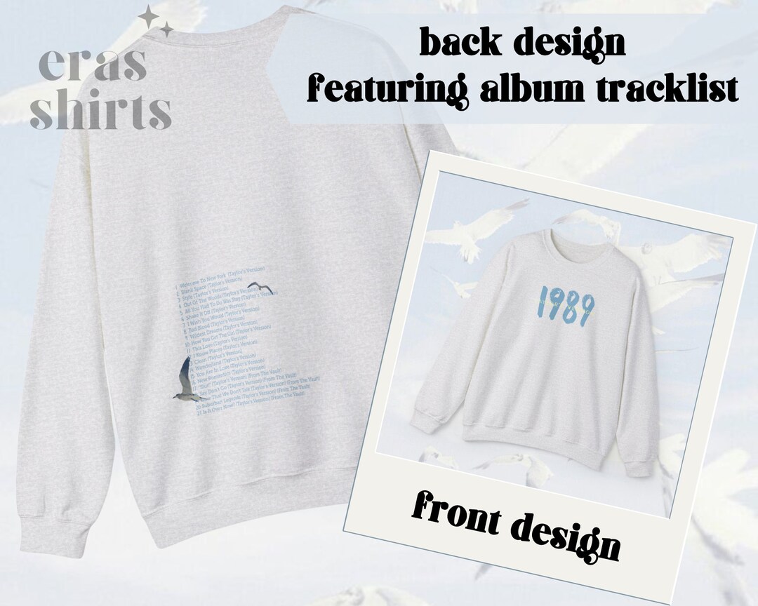 1989 Taylor's Version Custom Crewneck Sweater From the Vault Track List ...
