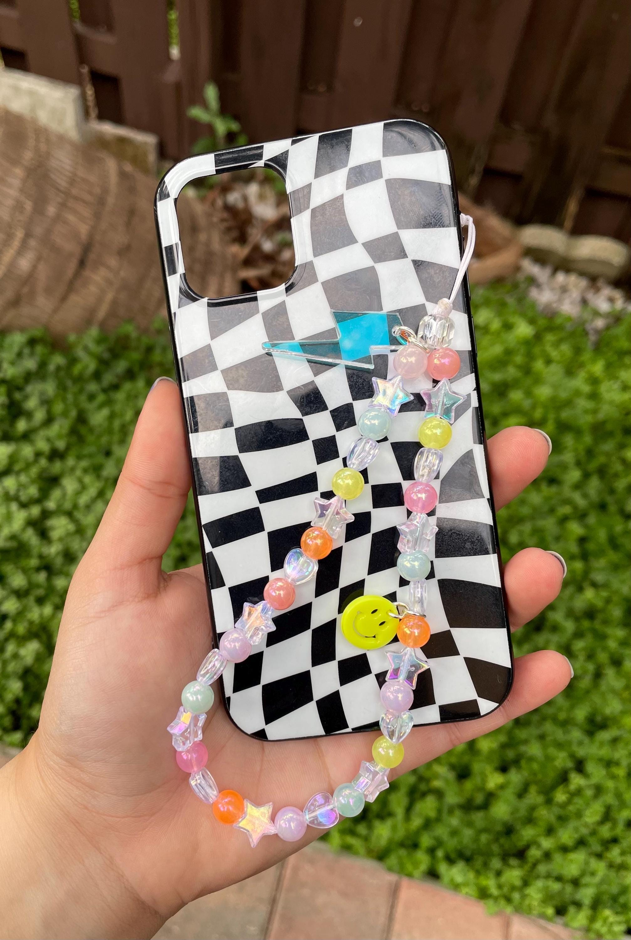 New Handmade Vibrant Colors Phone Straps With Iridescent Hearts and ...