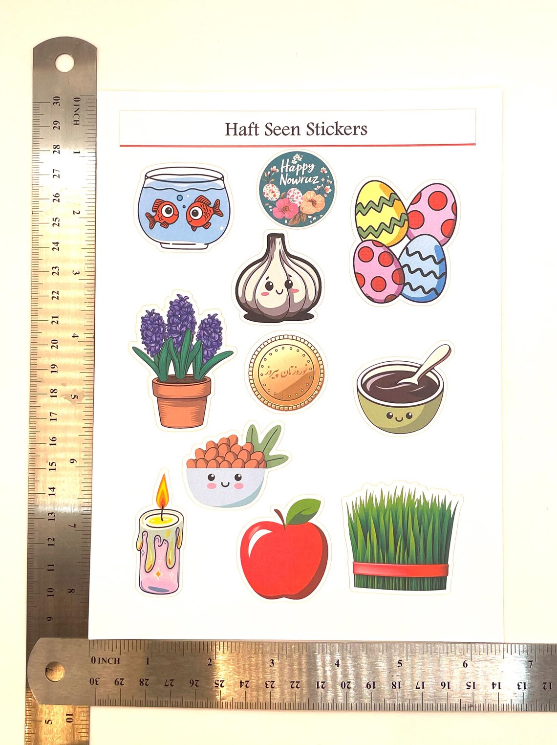 Nowruz Sticker, Haft Seen Stickers, Persian New Year, Iranian New Year ...
