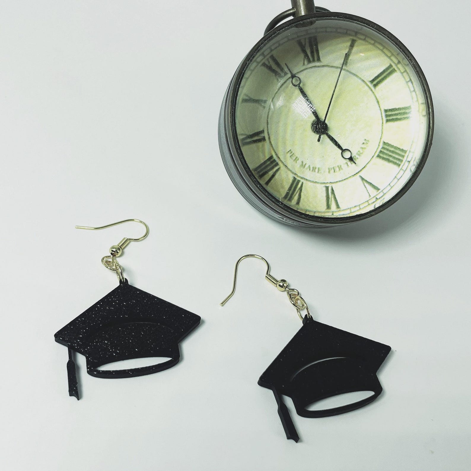 Graduation Earrings, 3D Printed Earrings With 18K Gold Plated Hook ...