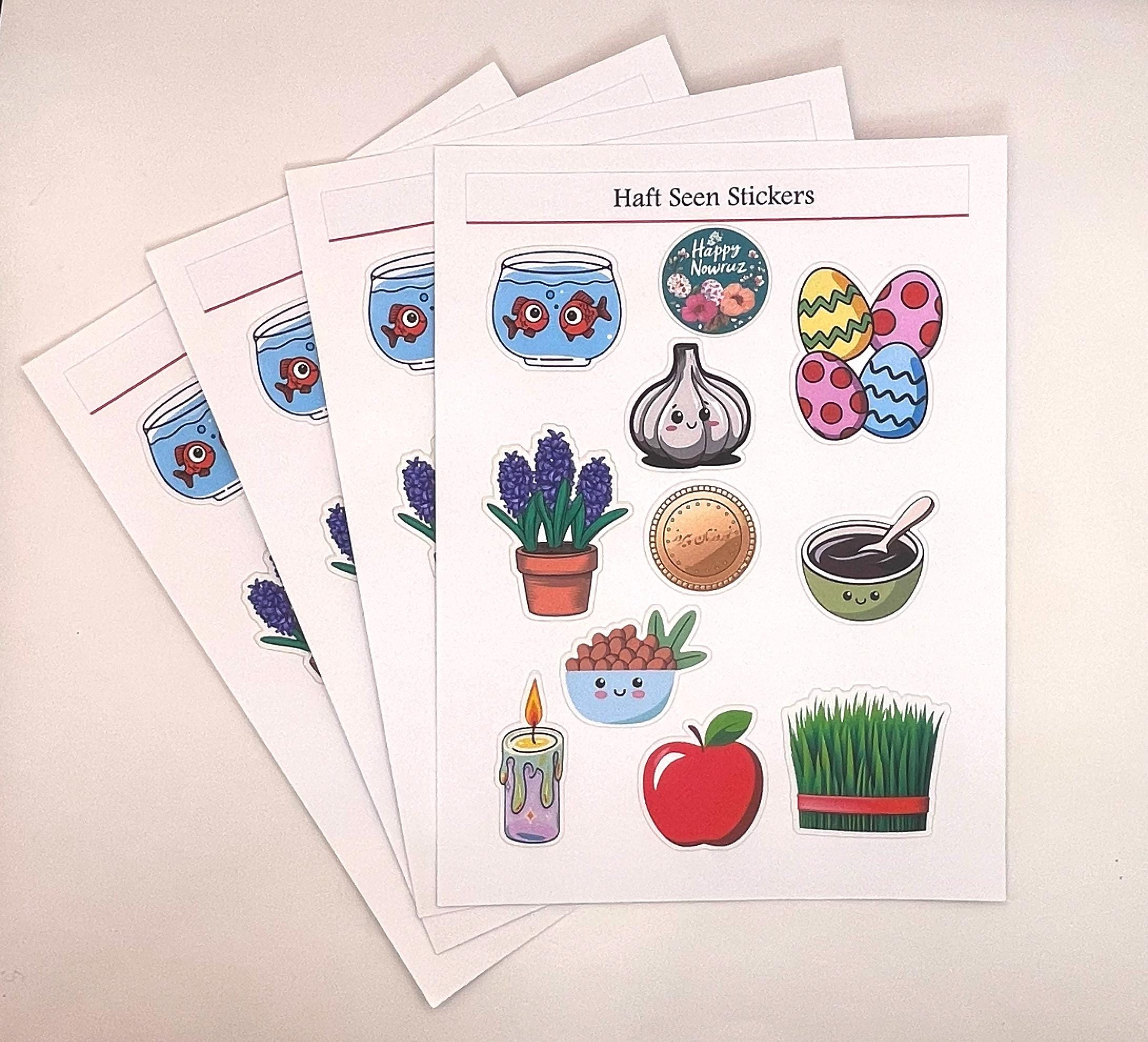 Nowruz Sticker, Haft Seen Stickers, Persian New Year, Iranian New Year ...