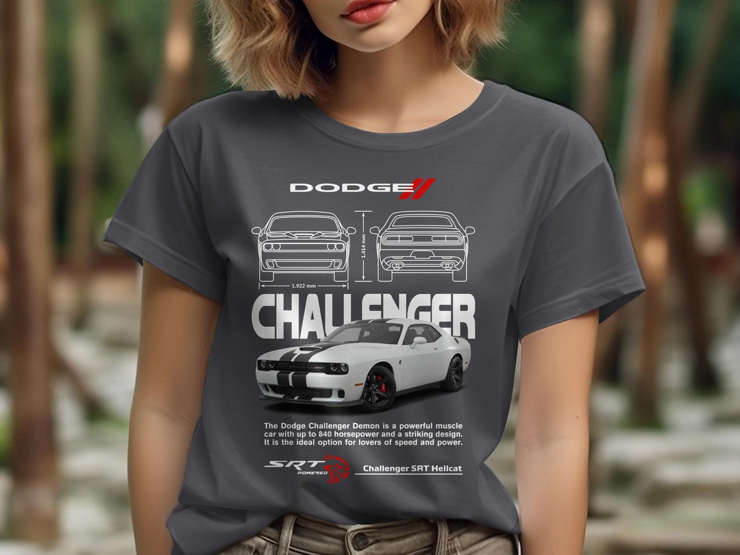 Muscle Car T-shirt, Dodge Challenger Enthusiast, Automotive Themed ...