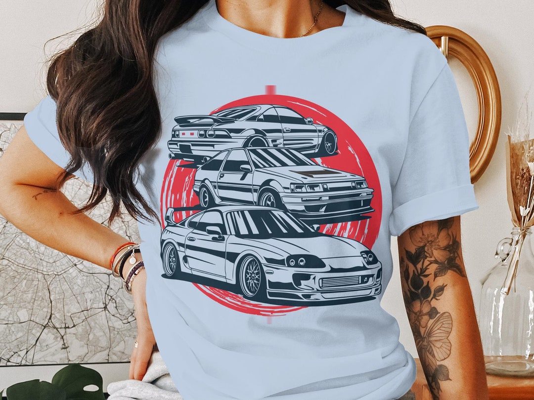 Vintage JDM Car T-shirt, Retro Japanese Sports Cars Tee, Graphic ...