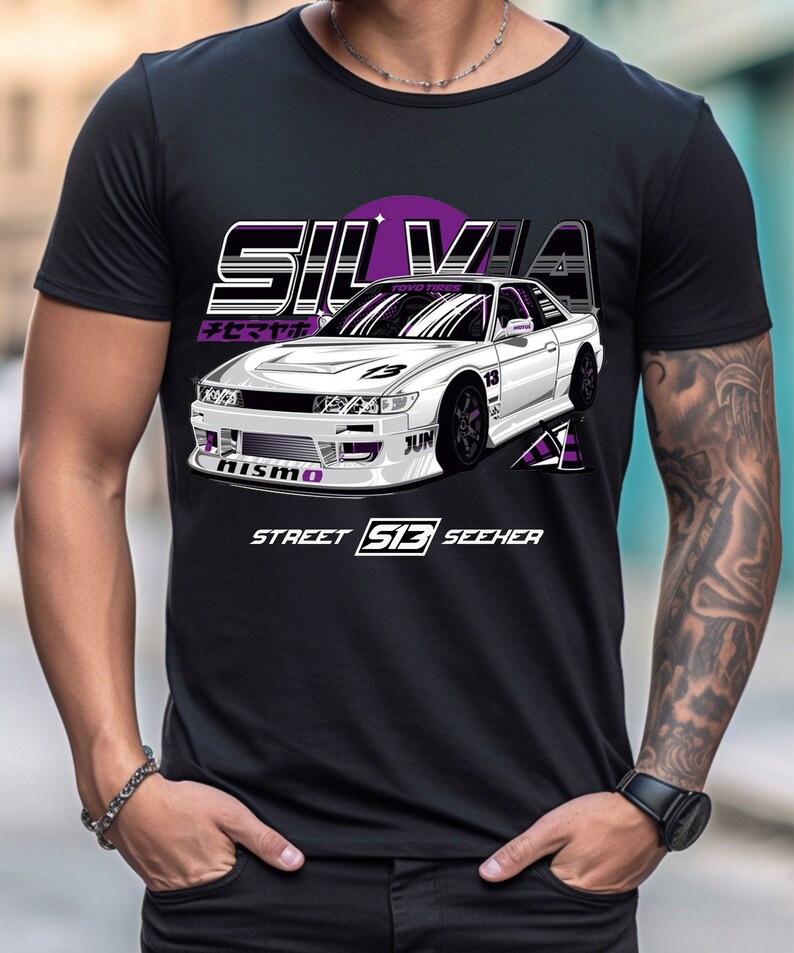 Drift-ready Silvia S13 Tee JDM Street Racing Shirt Tuner Car Enthusiast ...
