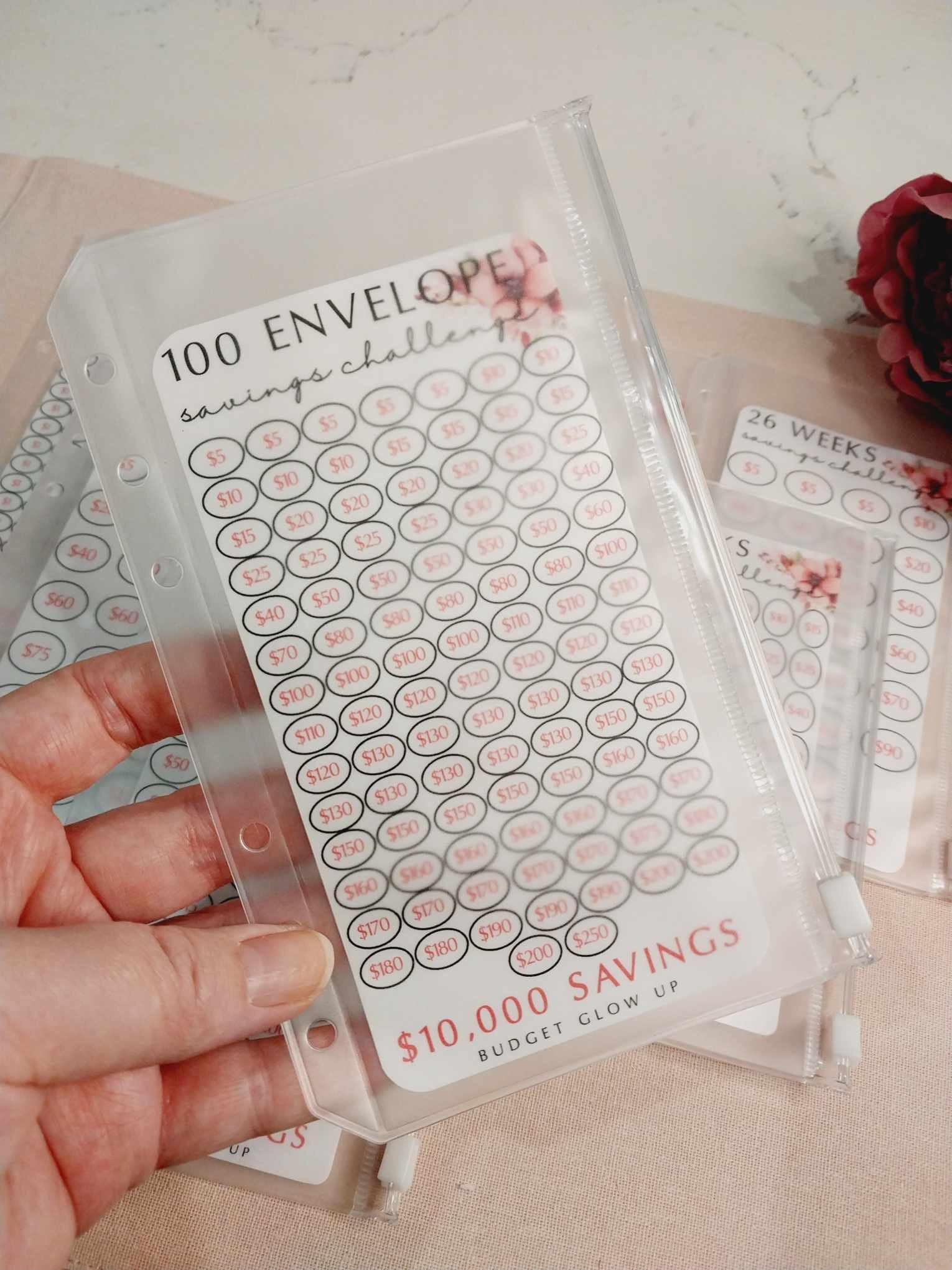 Savings Challenge Bundle 9 Savings Trackers & Wallets Cash Stuffing ...