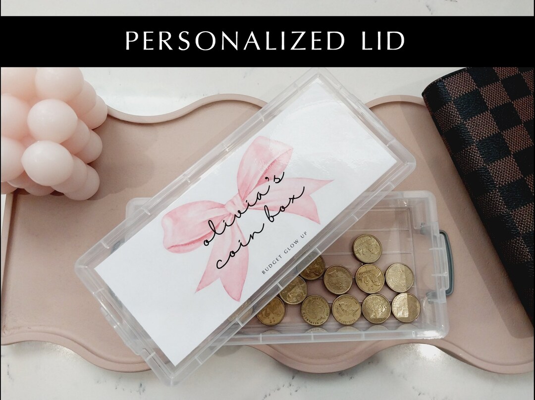 Personalized Money Box Custom Lid Coin Box Savings Box Bank Box Savings ...