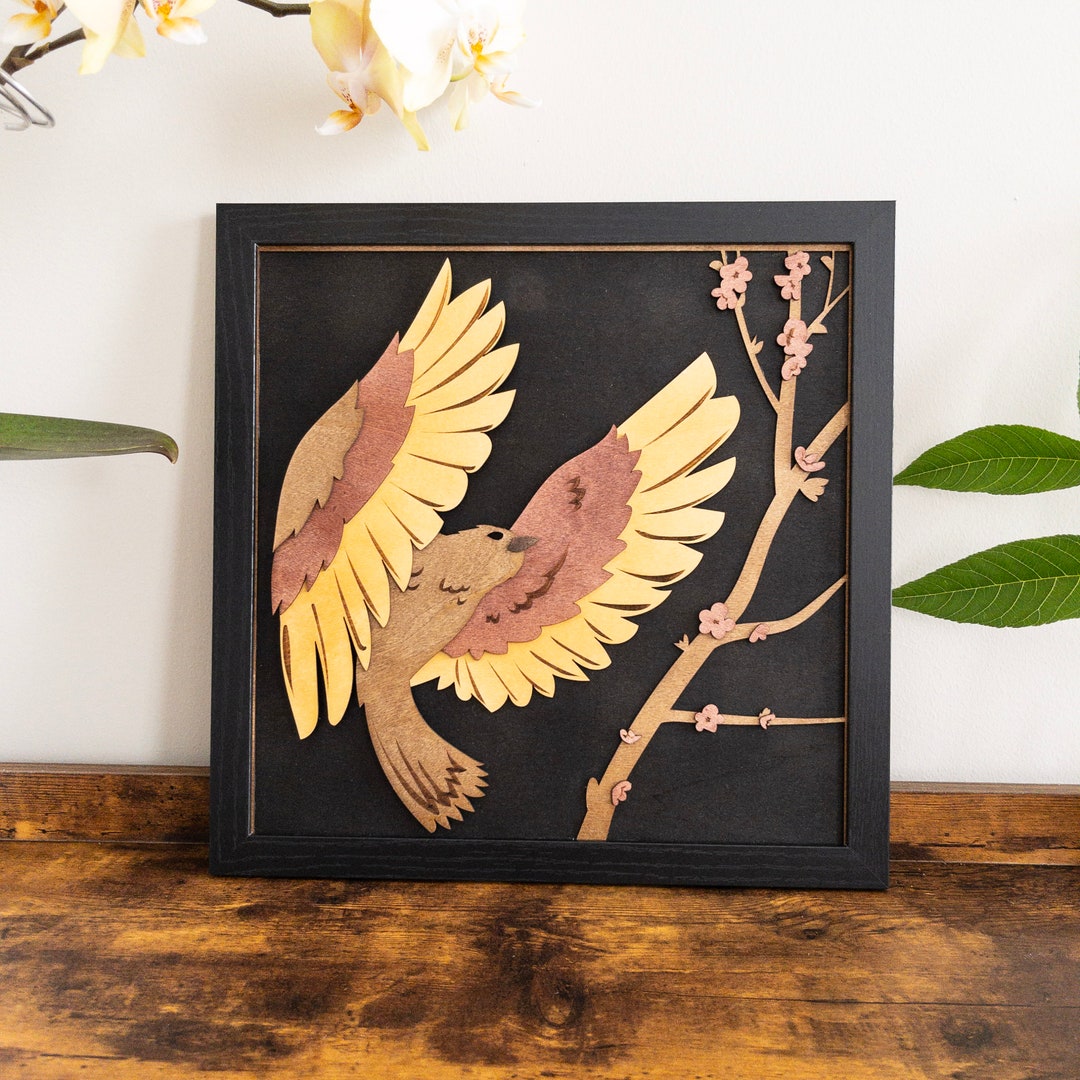 Bird of Spring | Limited Edition Wood Art - Etsy