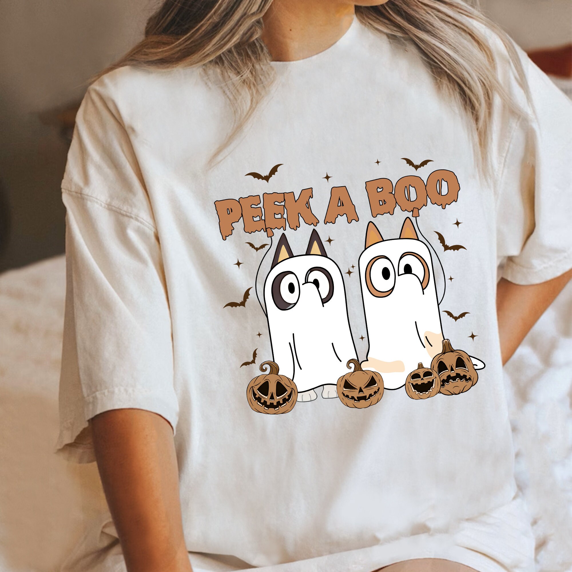 Peek A Boo Bluey and Bingo PNG Bluey Cute Ghost Halloween - Etsy Australia