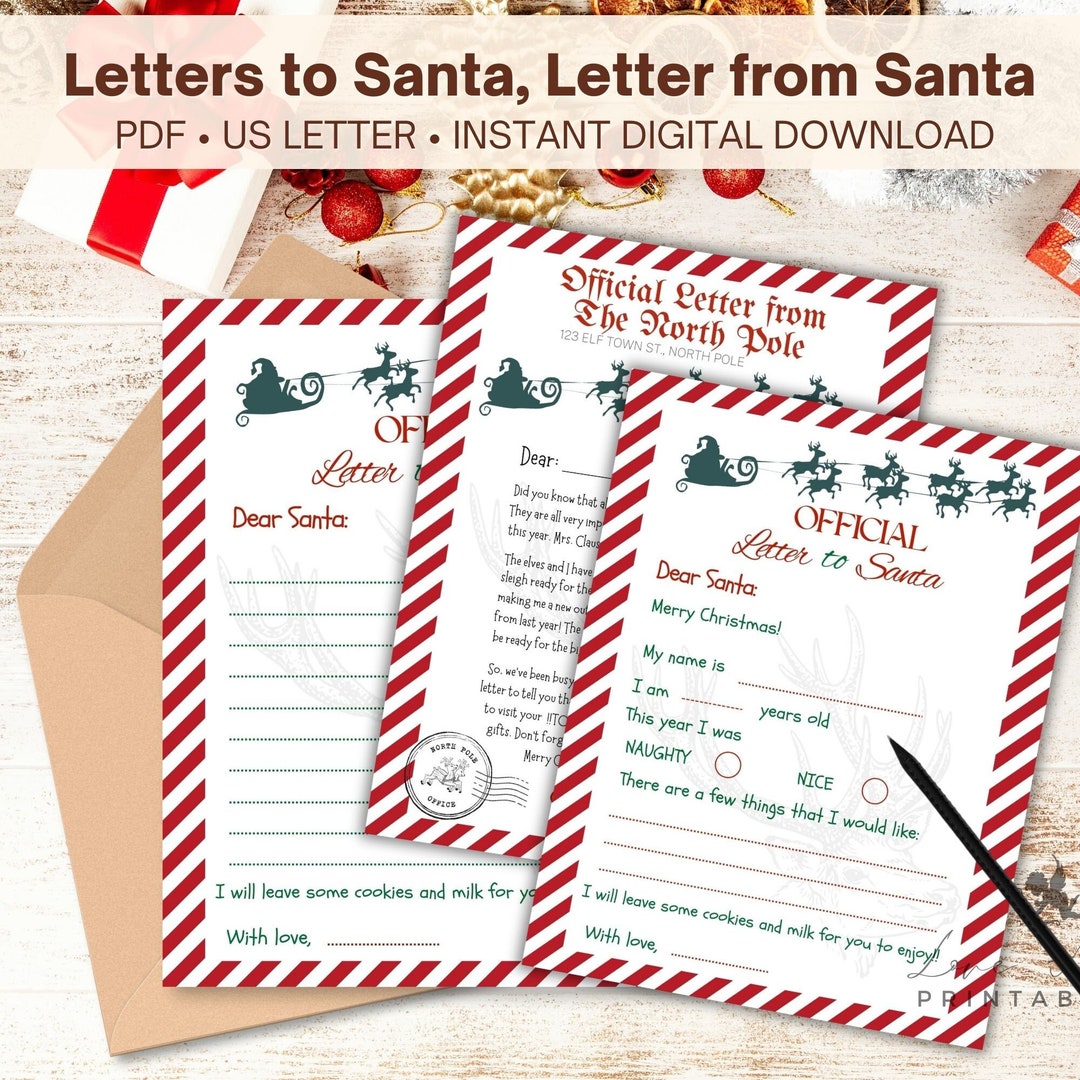 Letter to Santa Printable, Letter From Santa, Sansa Claus Letter ...