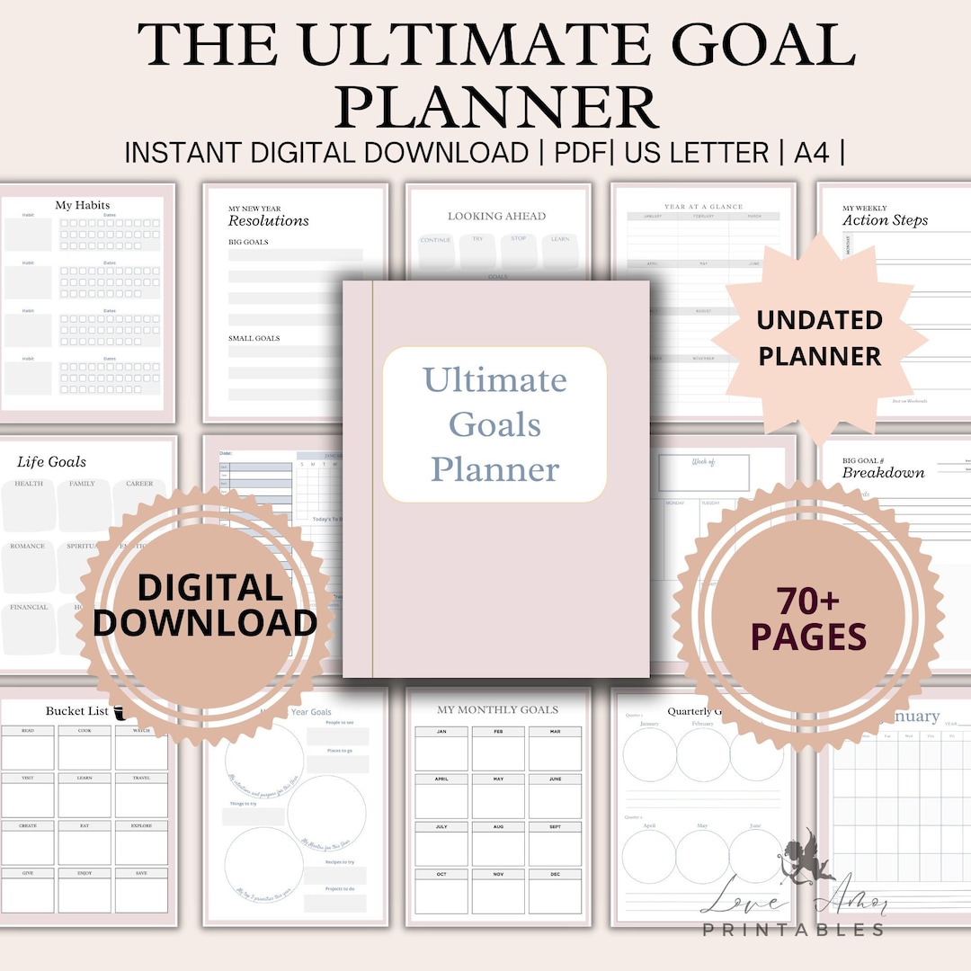 Daily Goals Planner, Goal Setting Planner, 2024 Goal Setting Planner ...