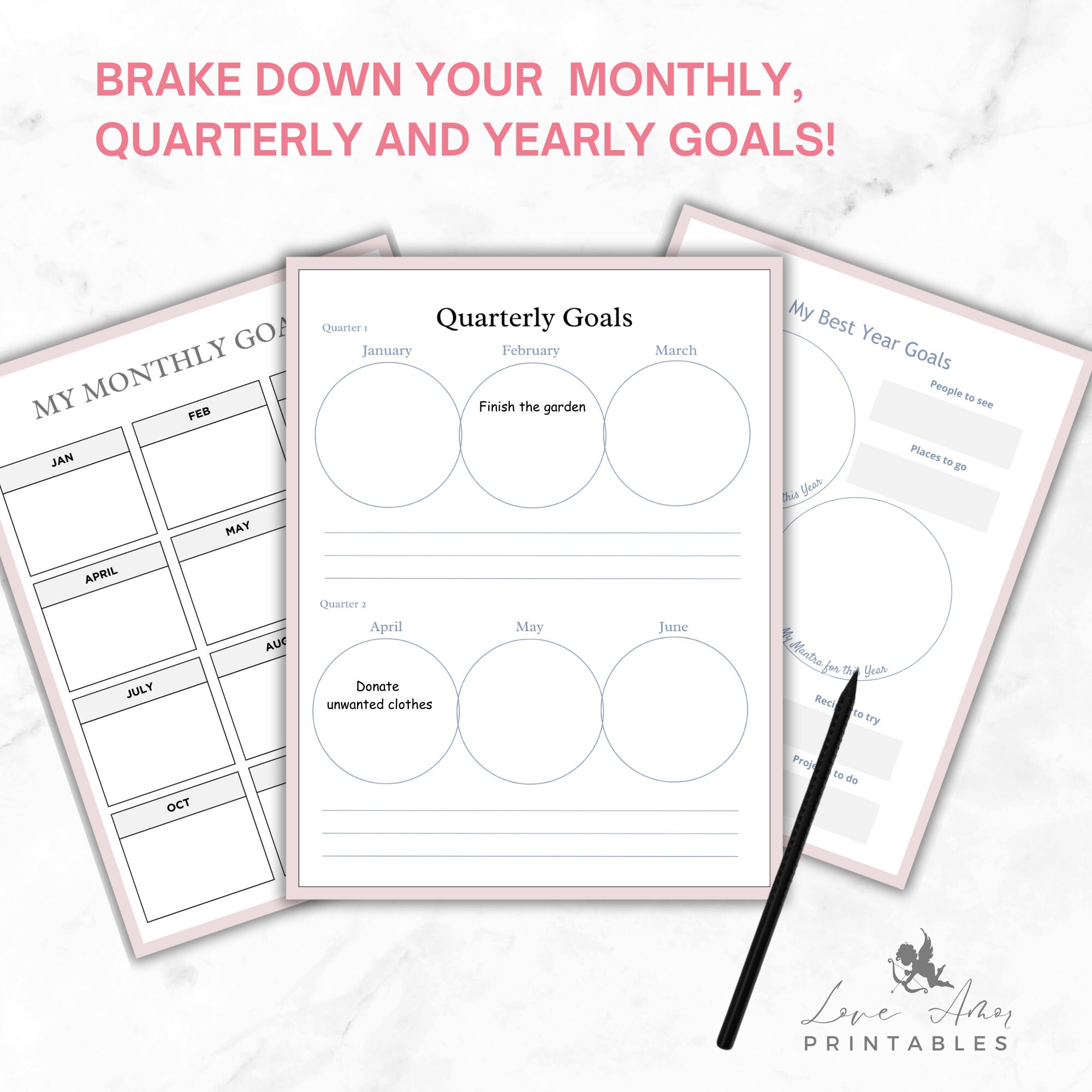 Daily Goals Planner, Goal Setting Planner, 2024 Goal Setting Planner ...