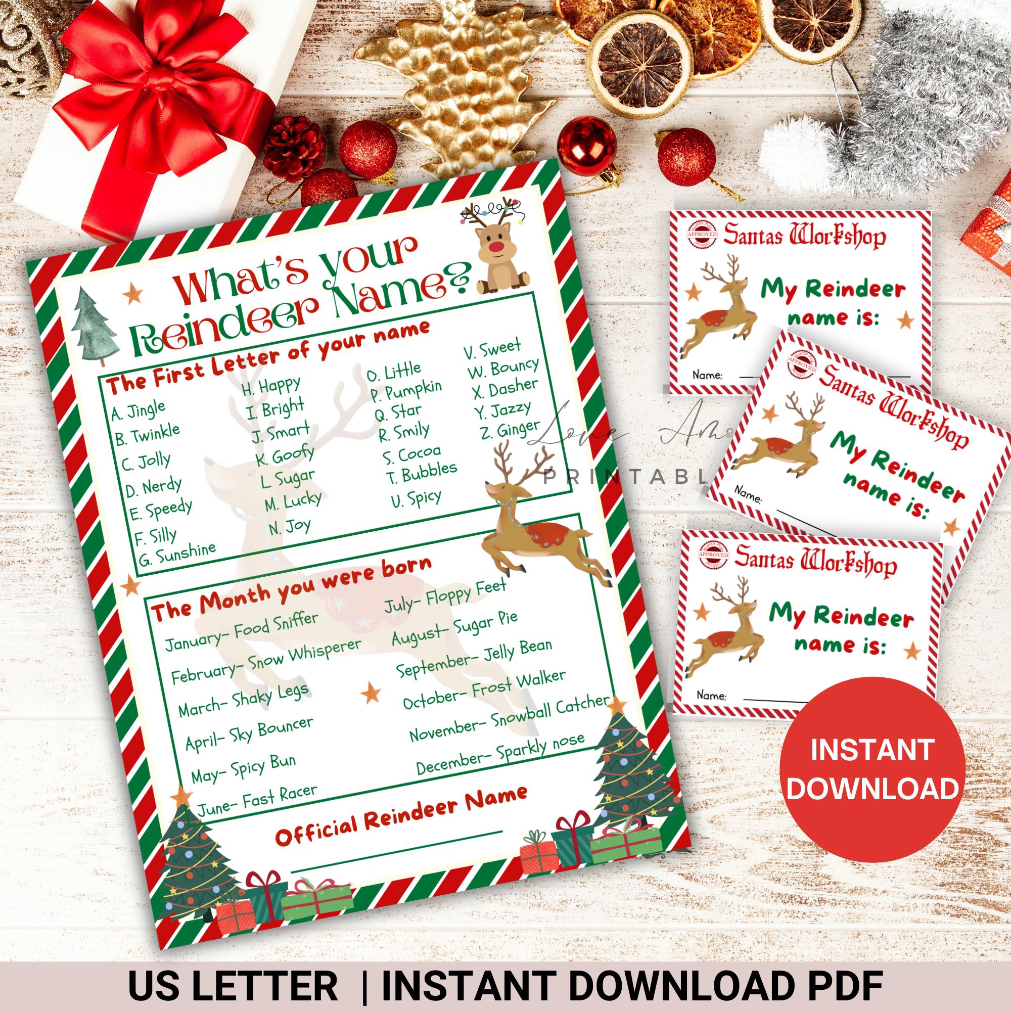Reindeer Games, Reindeer Printable, Christmas Games, Christmas ...