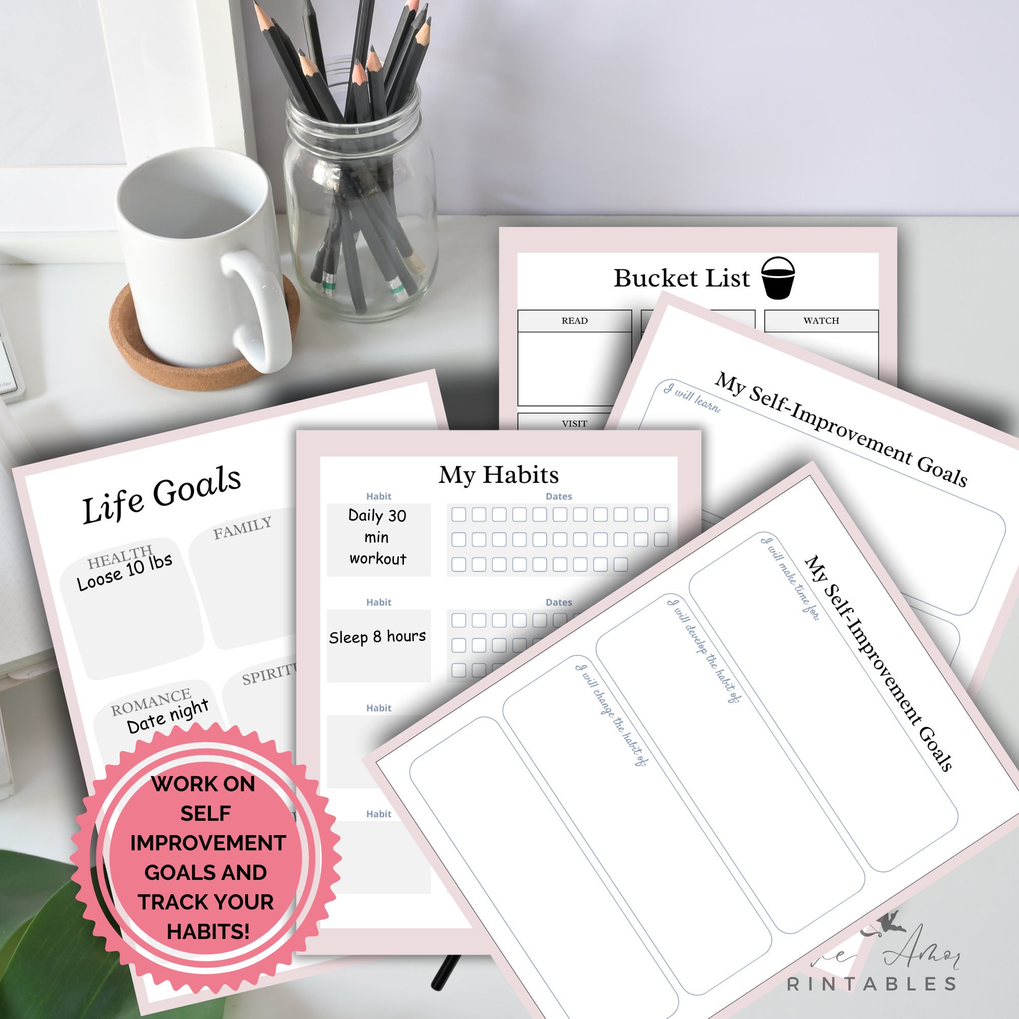 Daily Goals Planner, Goal Setting Planner, 2024 Goal Setting Planner ...