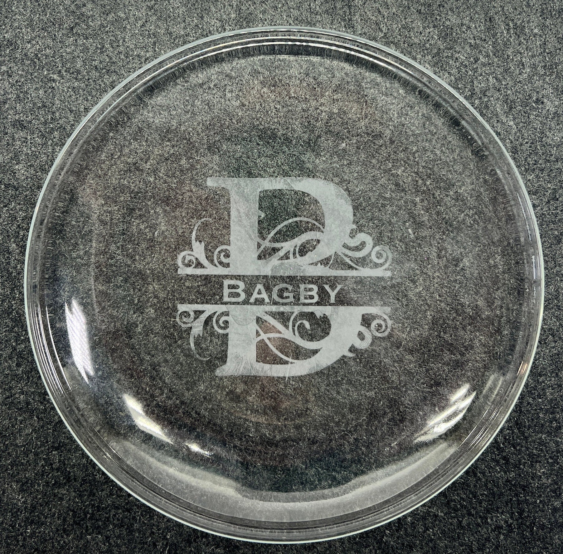 PERSONALIZED Monogrammed Glass Buffet Plates Set of 4 - Etsy