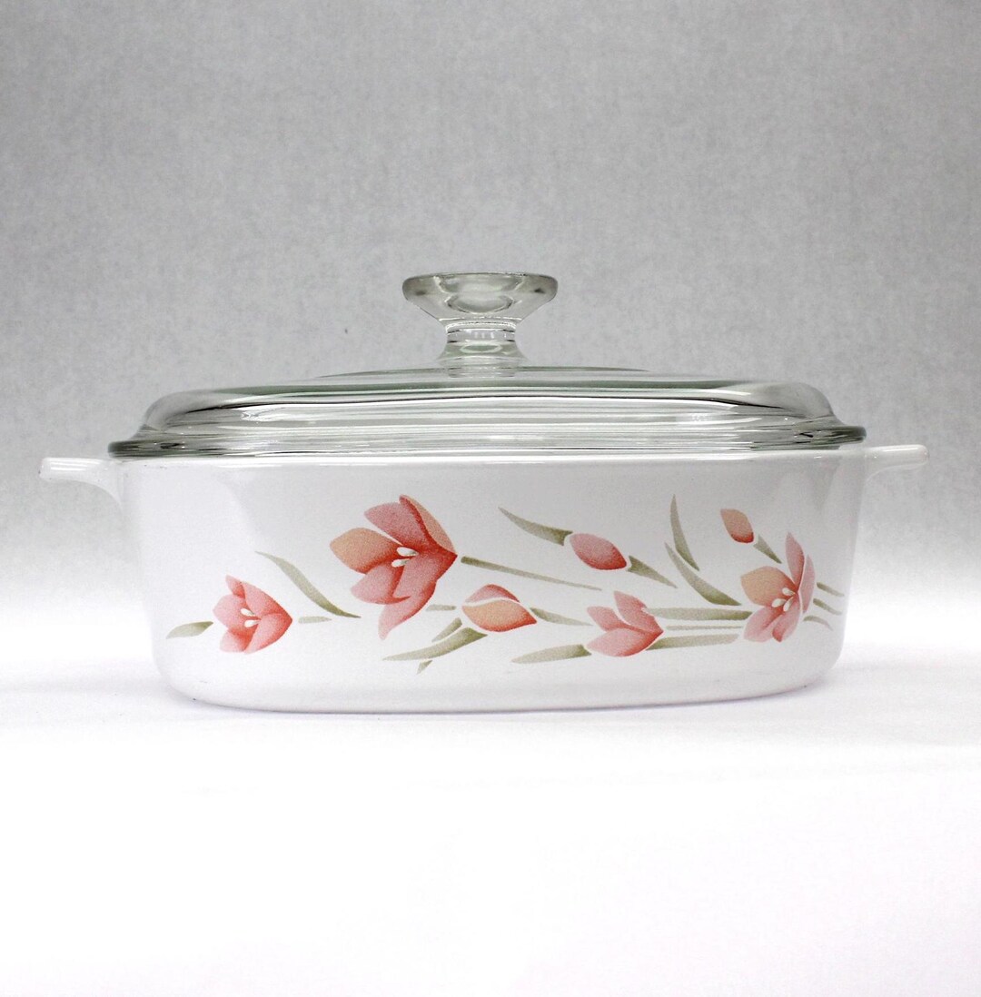 VINTAGE Corningware Peach Floral 2 Quart Saucepan A-2-B With Cover A-9 ...