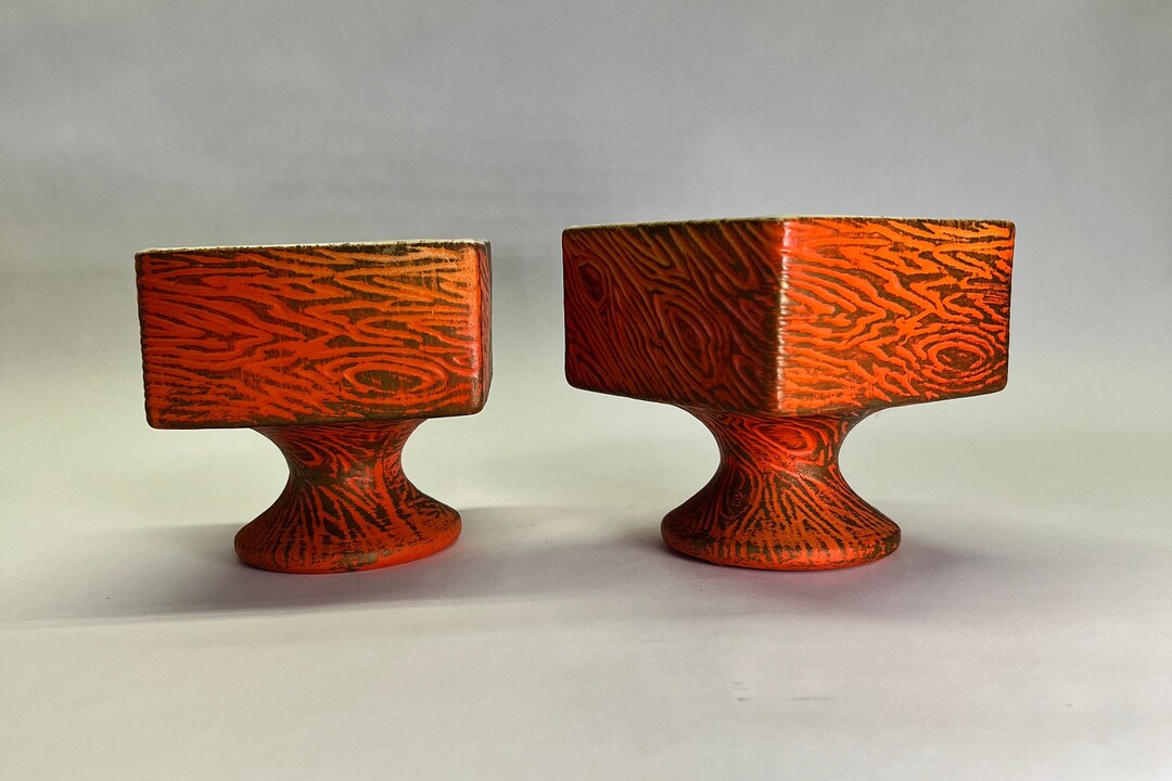Mccoy MCM Tonecraft Pedestal Planters- Pair - Etsy