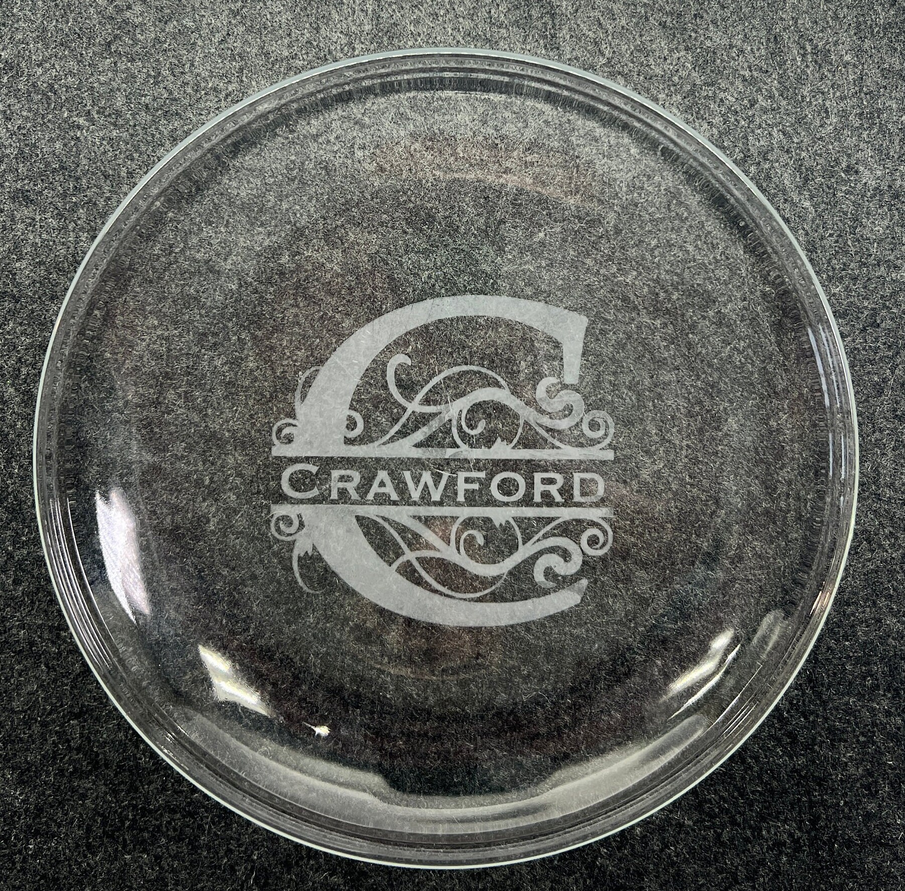PERSONALIZED Monogrammed Glass Buffet Plates Set of 4 - Etsy