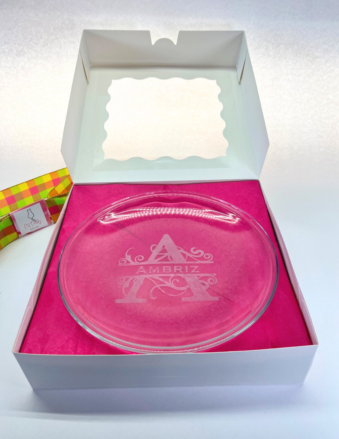 PERSONALIZED Monogrammed Glass Buffet Plates Set of 4 - Etsy