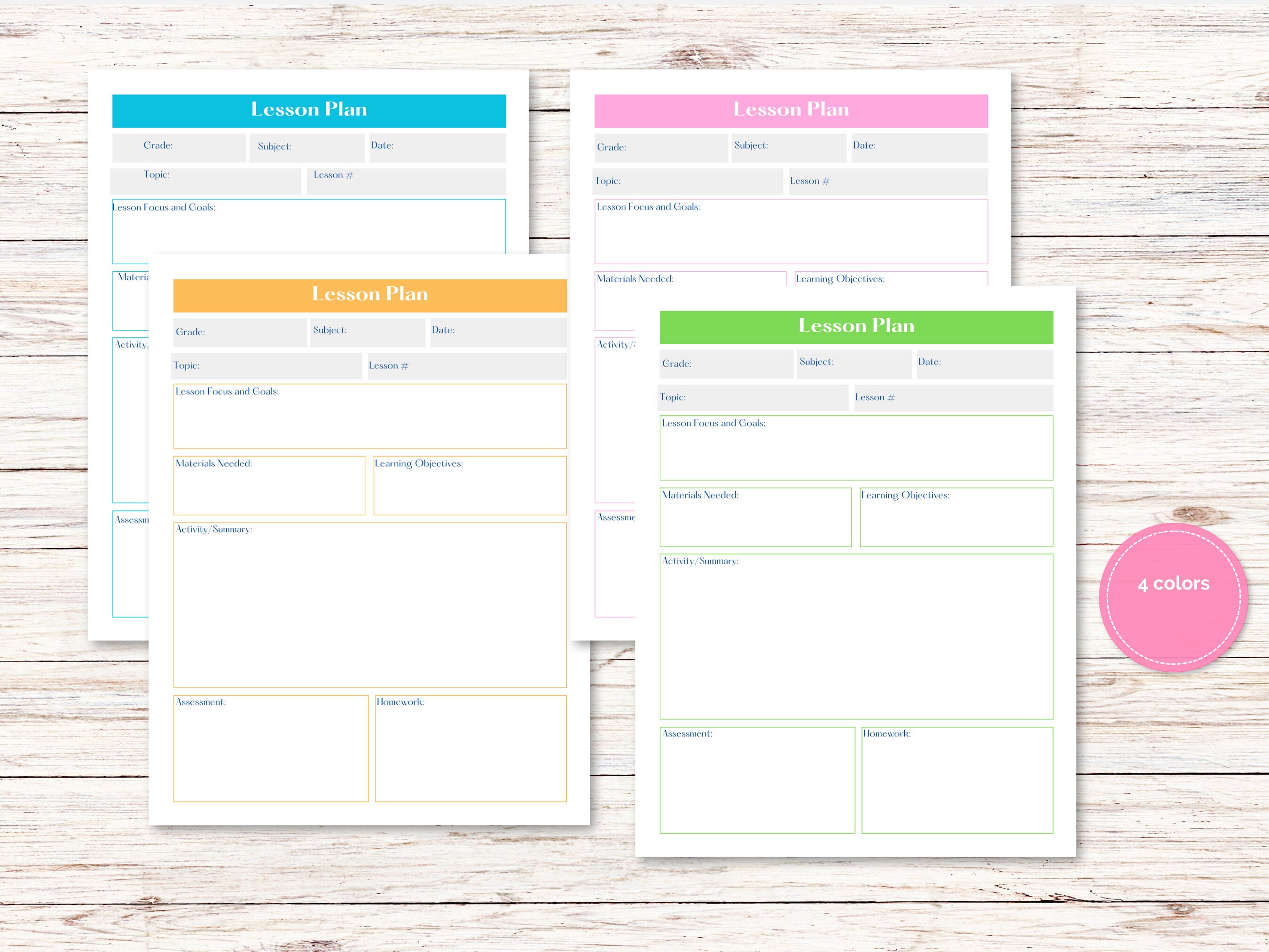 Bundle Editable Teacher's Lesson Plans | Weekly Lesson Plan Template ...