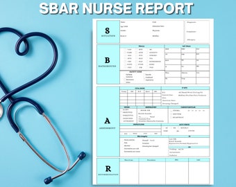 SBAR Template Sheet 6 Colors, SBAR, Sbar Nurse Report, Sbar Nurse Sheet ...