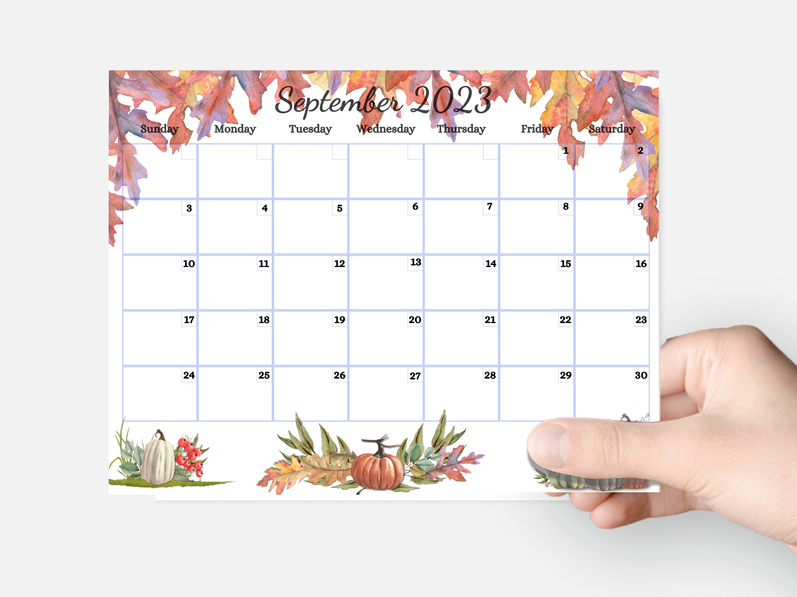 Editable September 2023 Calendar - Etsy