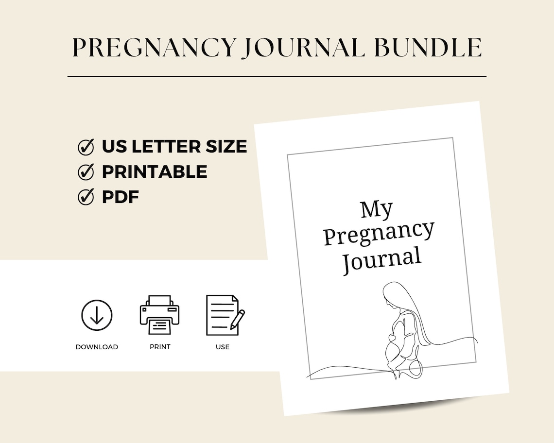 Printable Pregnancy Journal | Printable Pregnancy Planner | Pregnancy ...