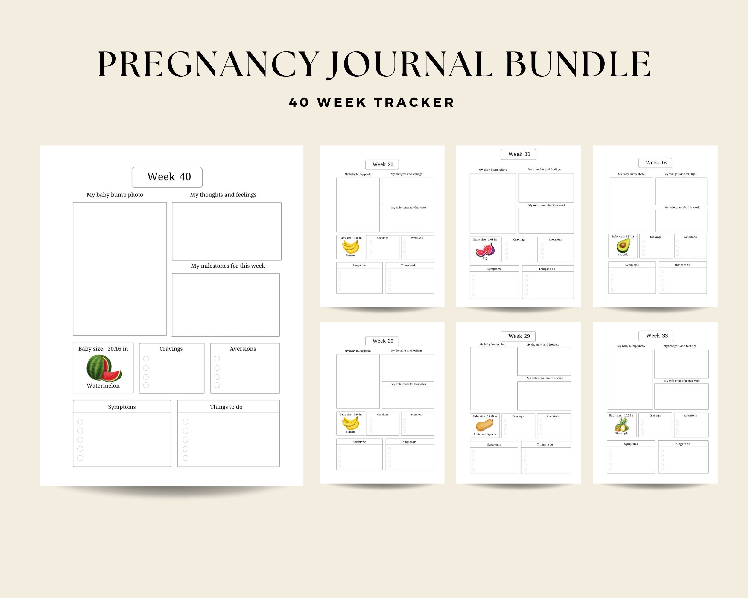 A5 Printable Pregnancy Journal | Printable Pregnancy Planner ...