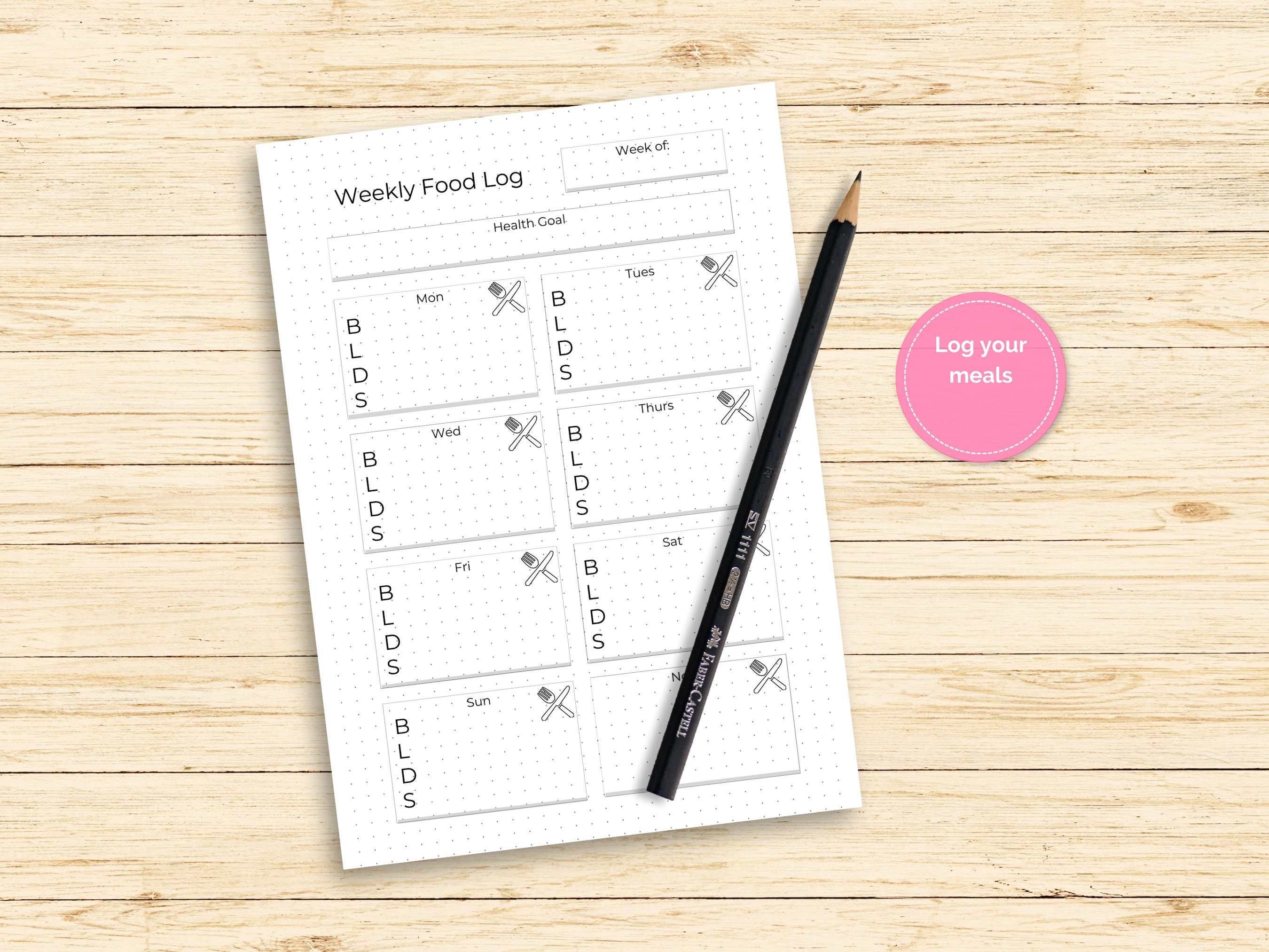 Printable Food Journal - Etsy