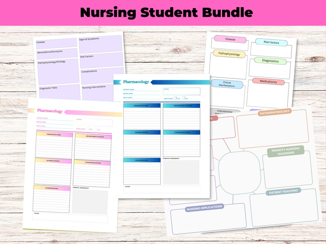 BUNDLE Editable Nursing Student Templates - Etsy