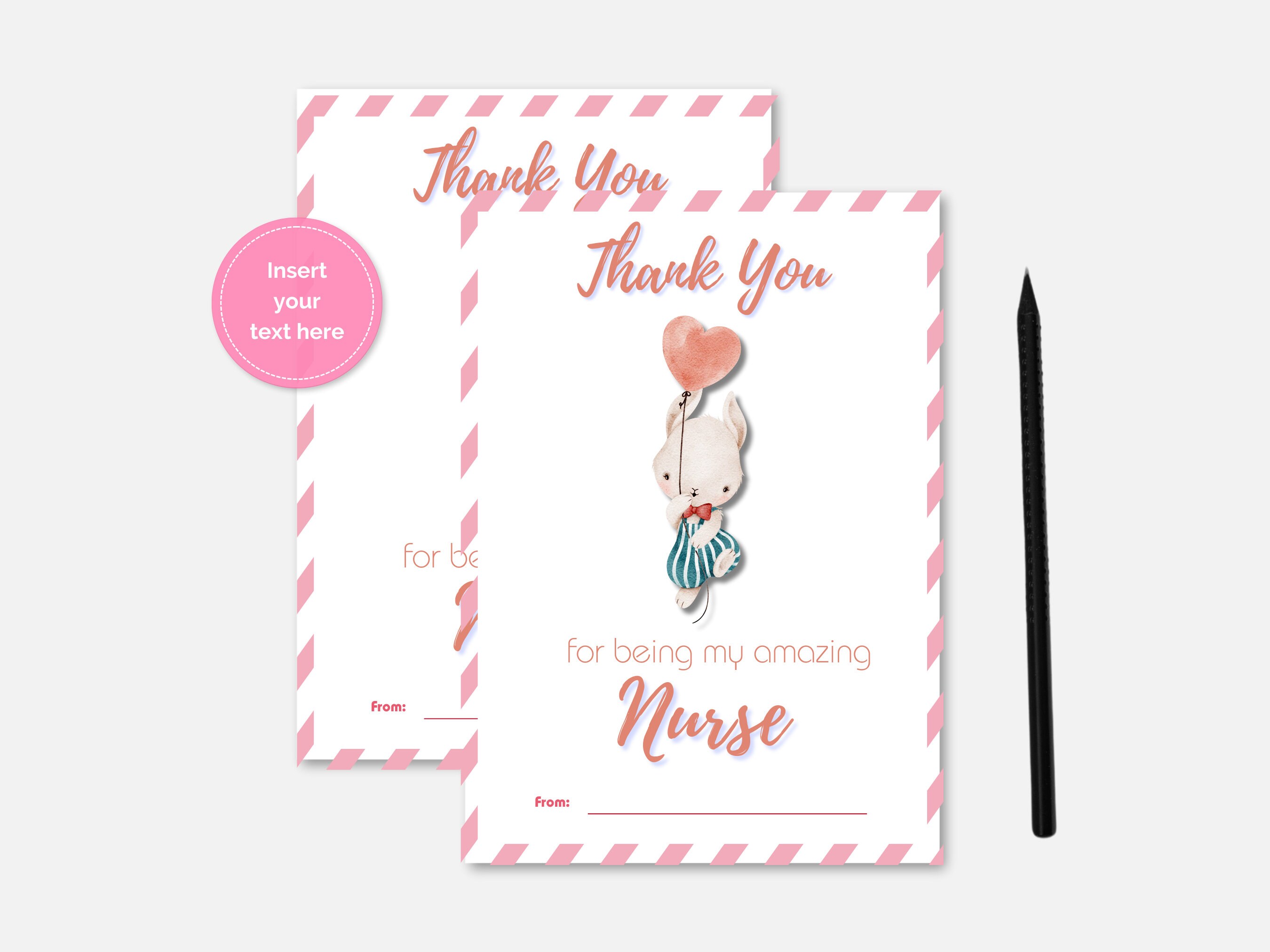 Printable Nurse Thank You Card - Etsy