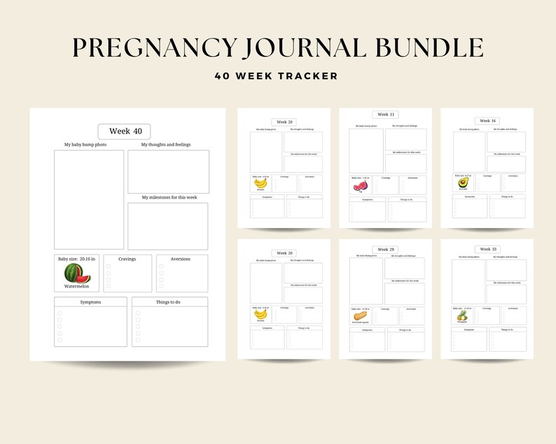 Printable Pregnancy Journal | Printable Pregnancy Planner | Pregnancy ...