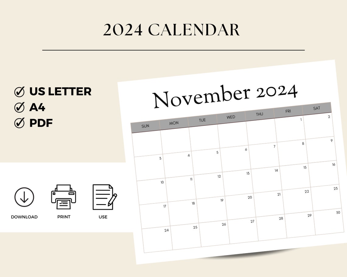 Printable 2024 Monthly Calendars Printable 2024 Calendar Monthly ...