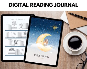 Digital Book Tracker Log Template Google Sheets, Book Journal Library ...