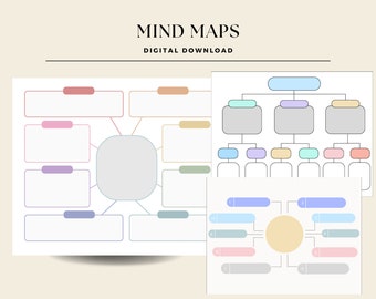 Printable Mind Map Template, Concept Map Template, Blank Mind Map ...