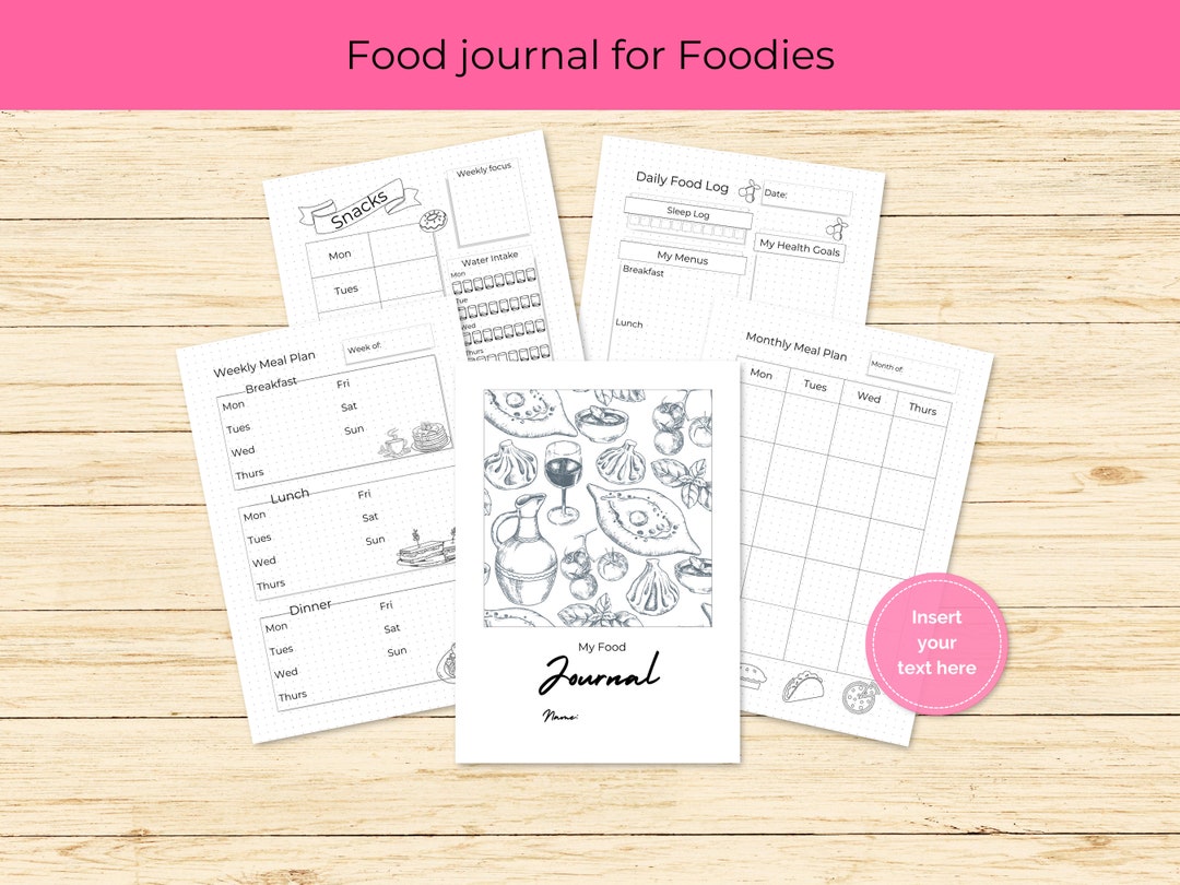 Printable Food Journal - Etsy