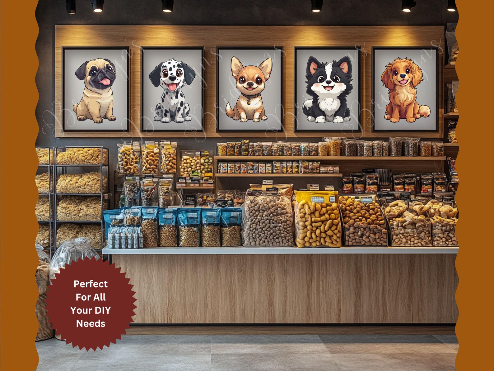 Cute Dog Breed Clipart Bundle, Chibi Dog Images, Puppy PNG Images ...