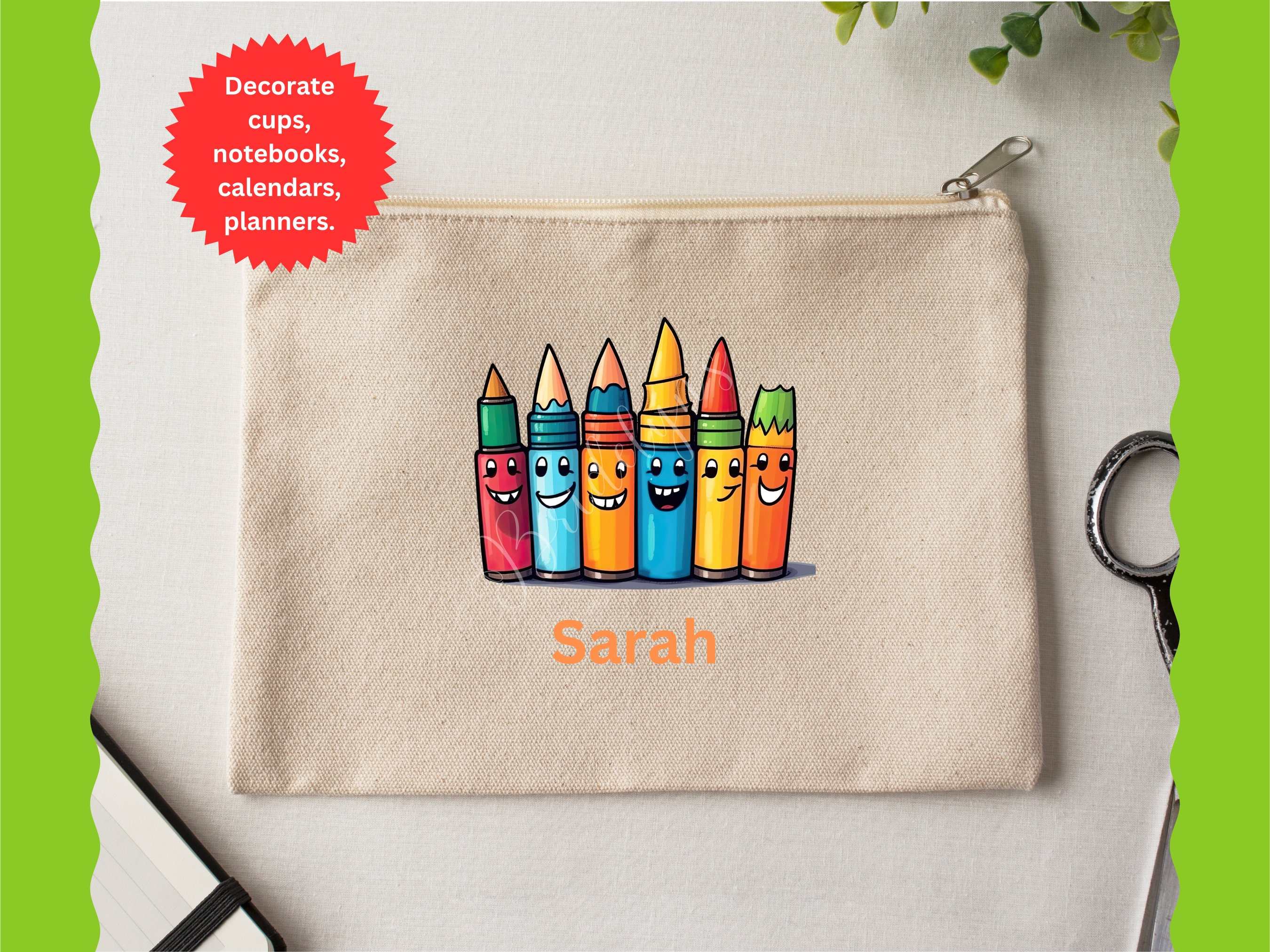 Cute Back to School Clipart, Kawaii Classroom Graphics, Digital School ...