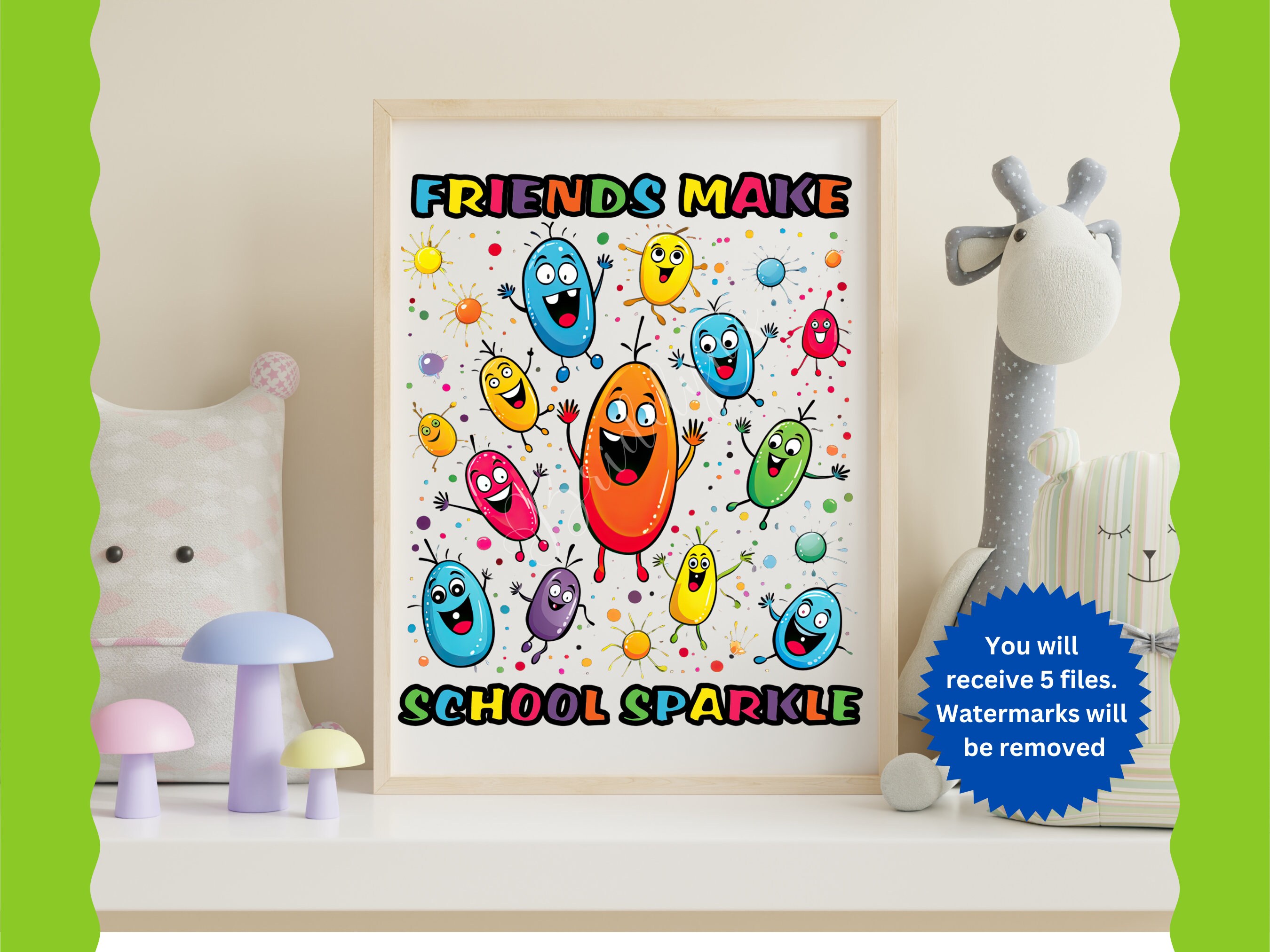 Cute Back to School Clipart, Kawaii Classroom Graphics, Digital School ...
