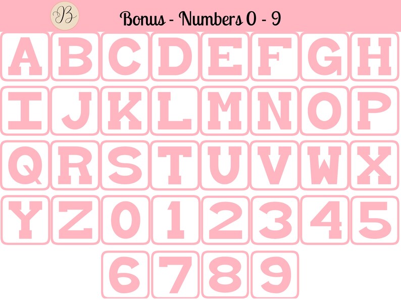 Baby Block Alphabet Clipart Bundle, Printable Block Alphabet, Child ...