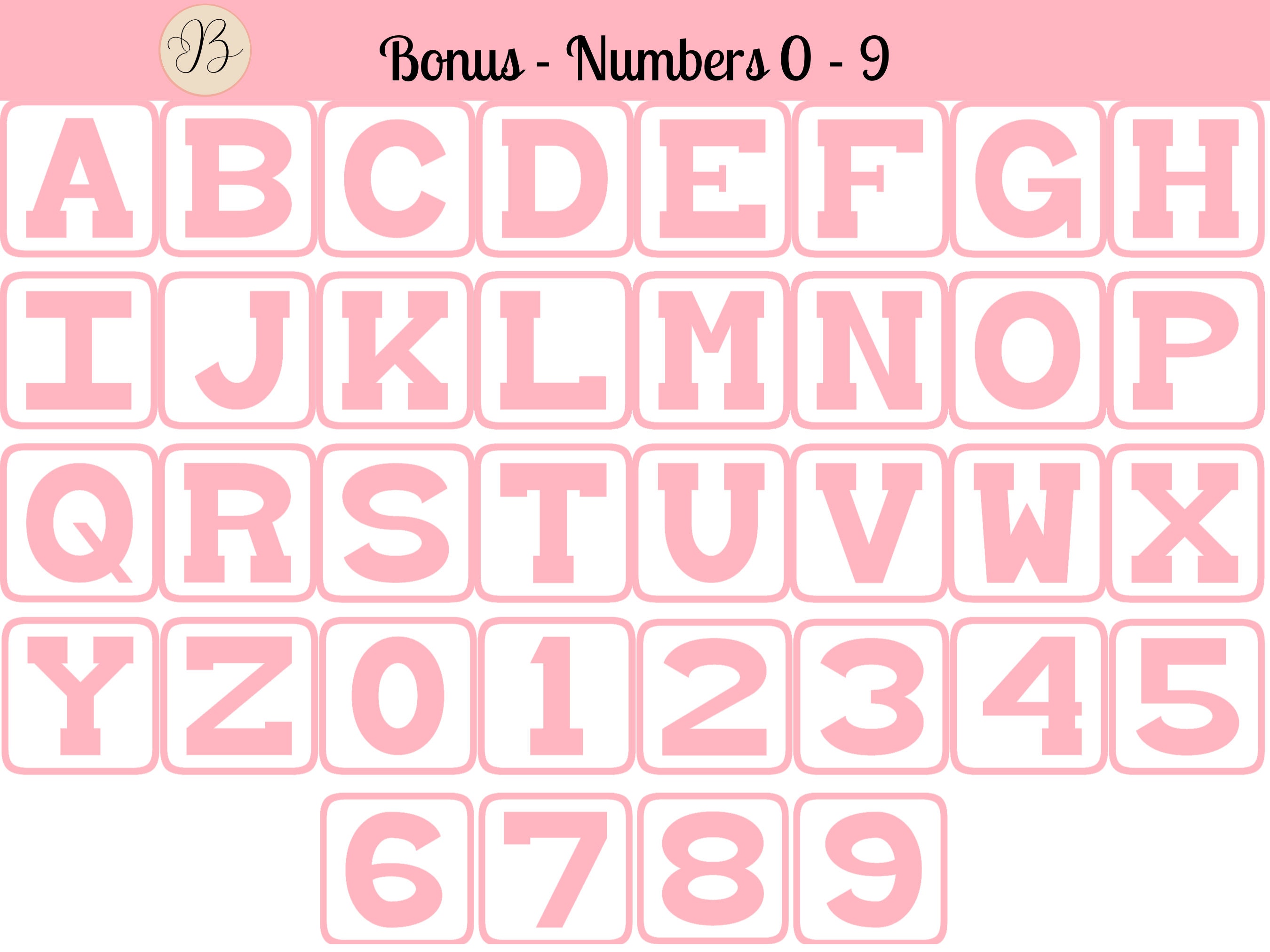 Baby Block Alphabet Clipart Bundle, Printable Block Alphabet, Child ...