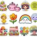 Cute Spring Clipart Bundle, Kawaii Spring Clipart, Flower Clipart ...