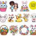 Cute Easter Clipart Bundle, Kawaii Easter Clipart, Printable Easter ...