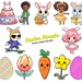 Cute Easter Clipart Bundle, Kawaii Easter Clipart, Printable Easter ...