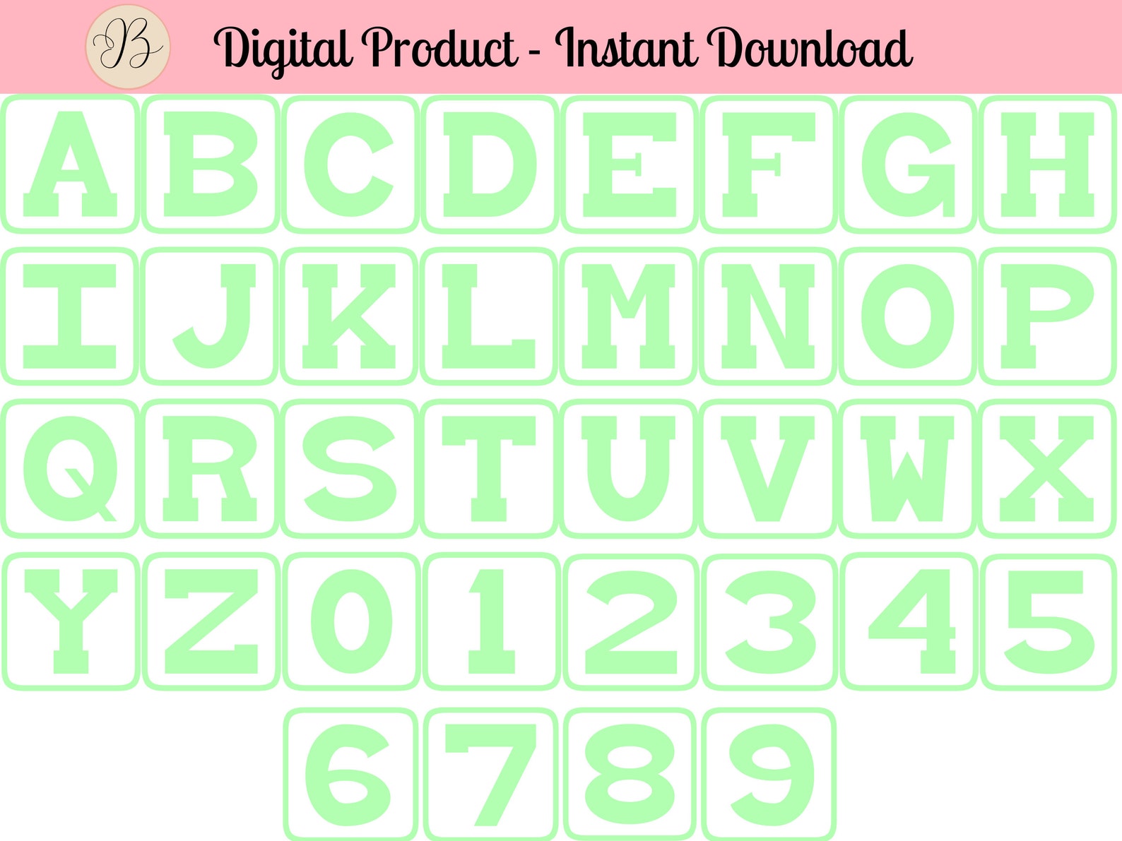 Baby Block Alphabet Clipart Bundle, Printable Block Alphabet, Child ...