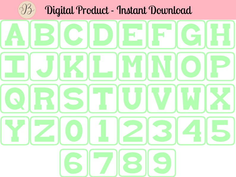 Baby Block Alphabet Clipart Bundle, Printable Block Alphabet, Child ...